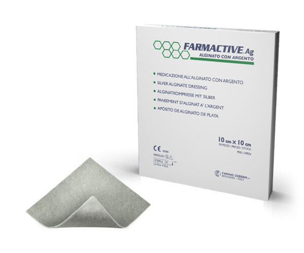 Medicazione all’alginato con argento – Farmactive Ag – Farmac Zabban